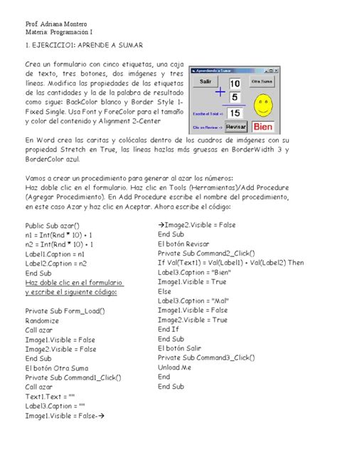 ejercicio de visual basic