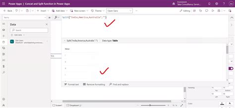 Concat Concatenate And Split PowerApps Functions