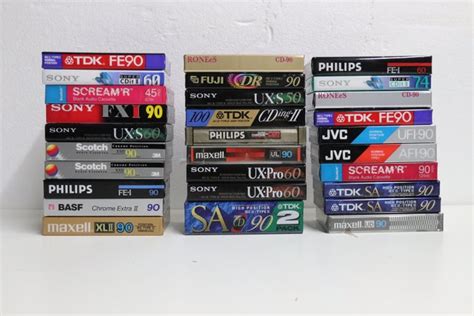 Scotch Tdk Rones Fuji Philips Sony Maxell Jvc Tapes Blank