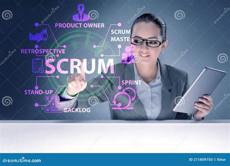 Businesswoman In SCRUM Agile Method Concept Stock Photo Image Of People Strategy 211809750