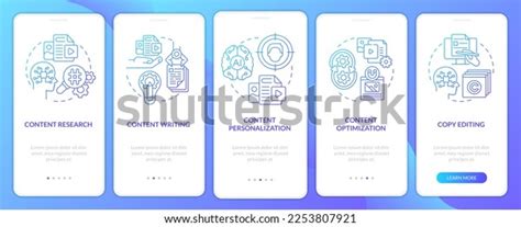 ai content blue gradient onboarding mobile stock vector royalty free