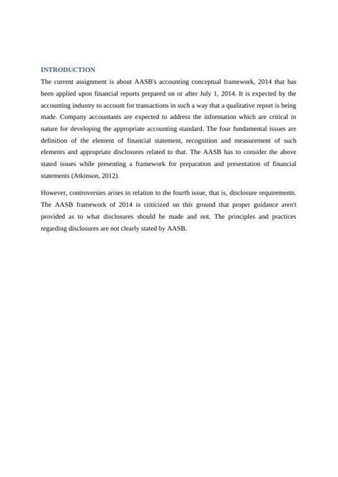 Aasb Framework For Financial Statements Theory And Issues