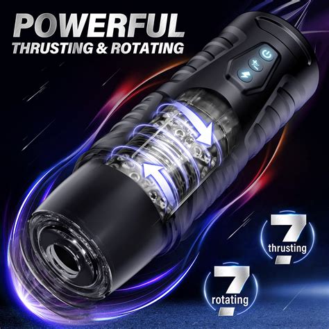 black knight automatic thrusting and rotating male masturbator sex toys