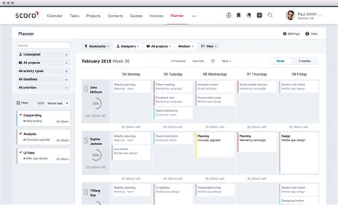 Work Planning Software Scoro
