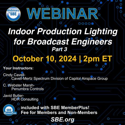 Society Of Broadcast Engineers On Linkedin Indoor Production Lighting For Broadcast Engineers
