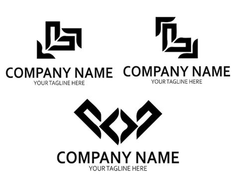 회사 로고 디자인 아이디어 벡터의 집합 프리미엄 벡터