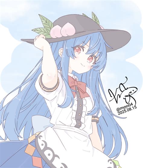 Chame Myyo04 Hinanawi Tenshi Touhou Commentary Request 1girl