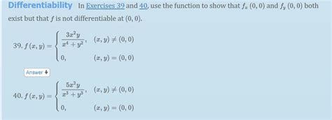 Solved Differentiability In Exercises 39 And 40 Use The