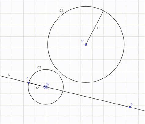 Geometry Find Center Of Externally Tangent Circle Mathematics Stack