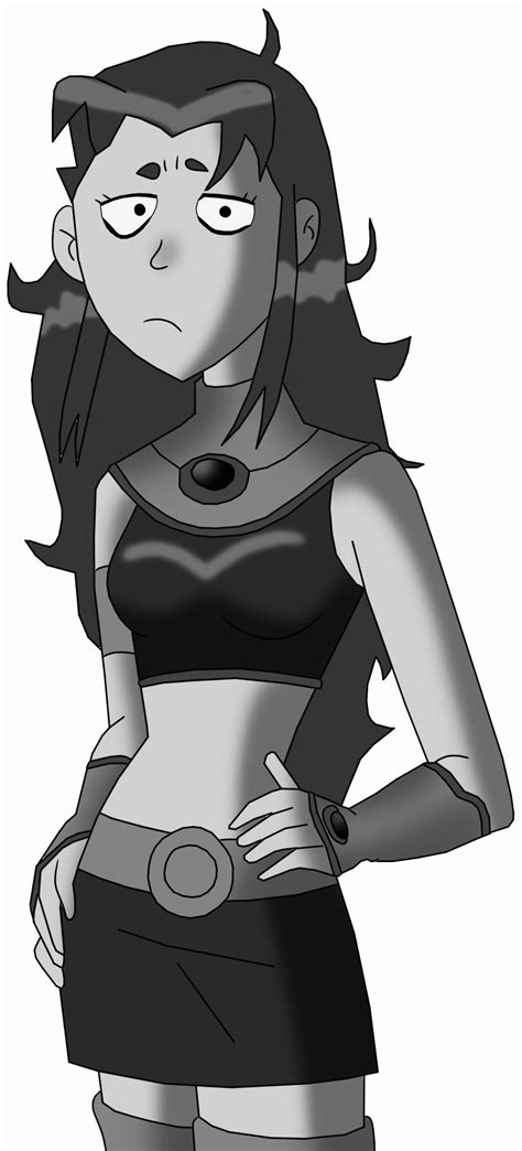 Raven In Starfires Body Monochromatic By Captainedwardteague On Deviantart