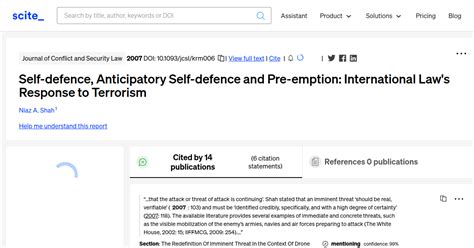 Self Defence Anticipatory Self Defence And Pre Emption International Laws Response To Terrorism