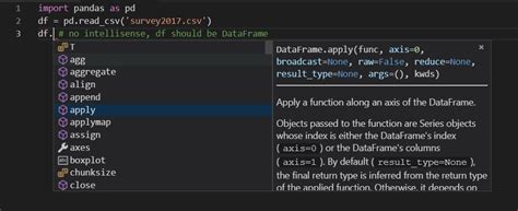 Improve Intellisense For Common Pandas Functions · Issue 358
