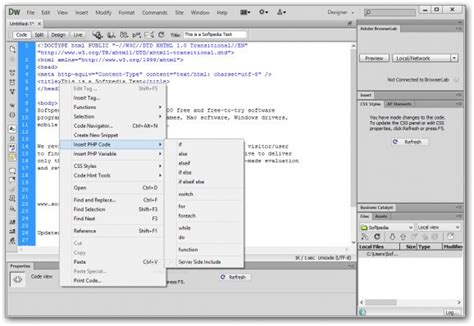 php coding tools for dreamweaver download softpedia