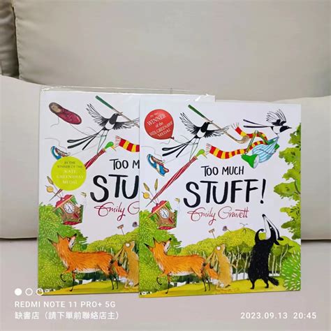 現貨🍀英文繪本too Much Stuff🍀《tidy 整潔》同作者知名插畫家emily Gravett🍀缺書店 蝦皮購物