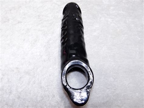 Penisize Extender Sleeve 85 Thick Black Girth Enhancer Erection