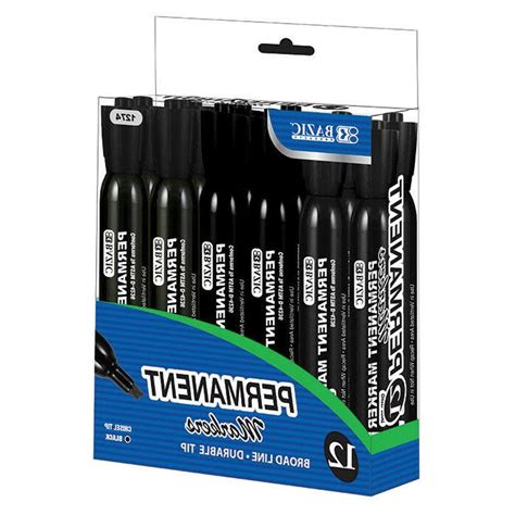 Permanent Markers Chisel Tip Black Pack