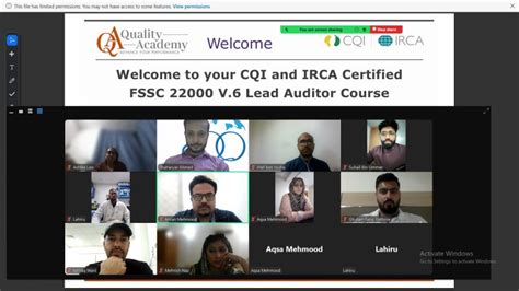 Shaharyar Ahmed On Linkedin Conducting Cqi And Irca Approved Fssc V6 Lead Auditor Course In