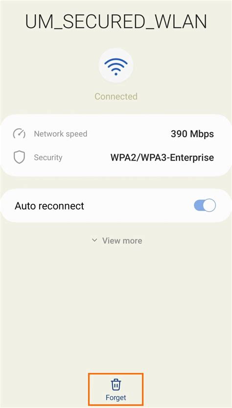 how to forget um wi fi setting icto faq