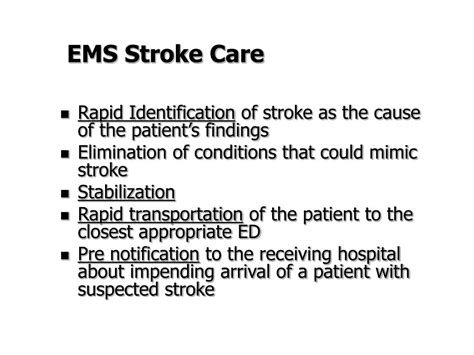 Ppt Acute Stroke Care For The Ems Provider Powerpoint Presentation