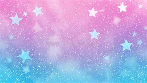 A Dreamy Gradient Background Featuring Stars And A Soft Colorful Atmosphere Stock Illustration