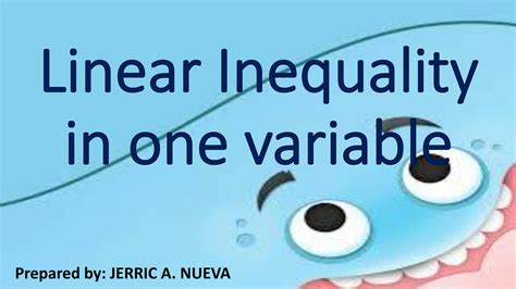SOLUTION Linear Inequality In One Variable Studypool