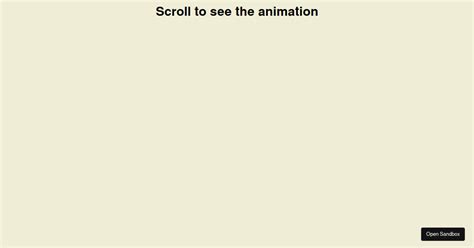 Scroll Animation Codesandbox