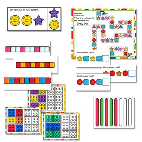 Patterns Pre Kpreschool Math Centers Lifeovercs