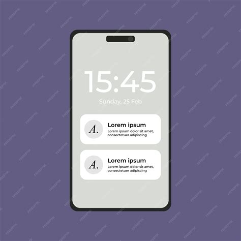 Premium Vector Notification Boxes Template For Iphone Smartphone Message Interface