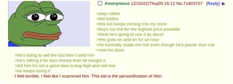 Anon Plays Roblox Rgreentext