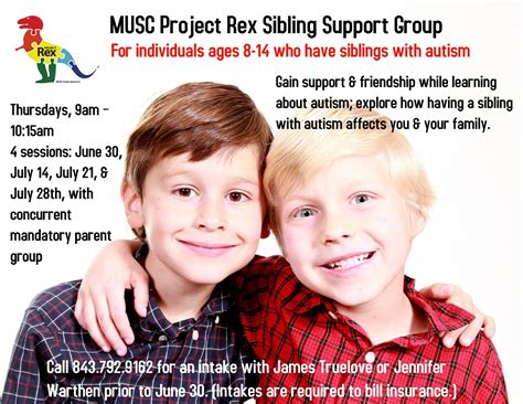 Announcing Our New Sibling Support Group Project Rex