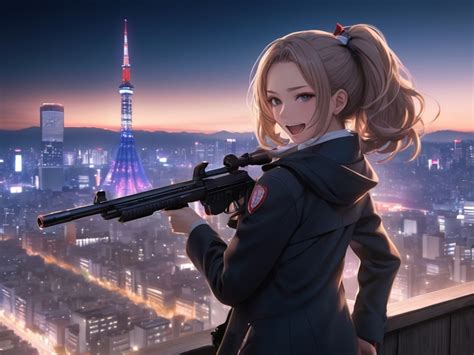 Download Girl Tokyo Sniper Royalty Free Stock Illustration Image