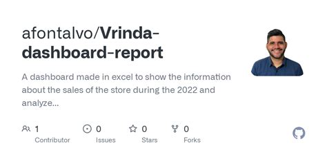 Github Afontalvo Vrinda Dashboard Report A Dashboard Made In Excel To Show The Information