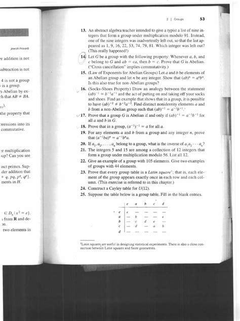 Modern Algebra Problem Set Pdf Group Mathematics Matrix
