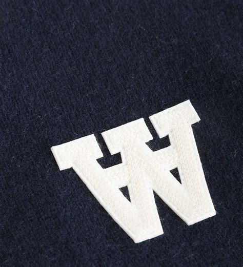 Wood Wood Bluse Uld Strik Navy Altid Fri Fragt I Danmark