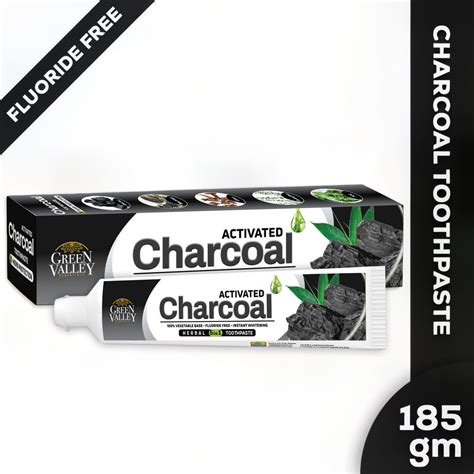 Green Valley Charcoal Toothpaste 185gm Afri Cosmetics