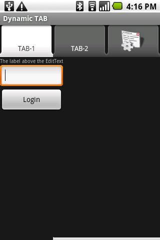 Android Dynamic TAB Control PocketMagic