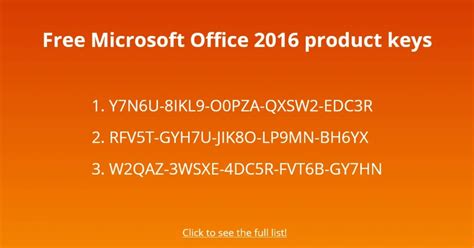30 free microsoft office 2016 product keys followchain