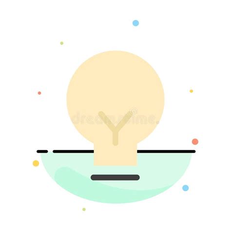 Light Bulb Basic Ui Abstract Flat Color Icon Template Stock Vector