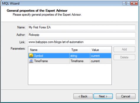 How To Create A Simple Forex Ea Using The Metaeditor Wizard