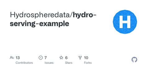 GitHub Hydrospheredata Hydro Serving Example