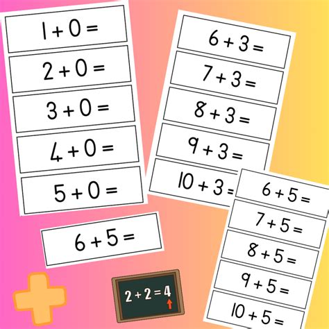 Addition Flashcard Sums • Teacha