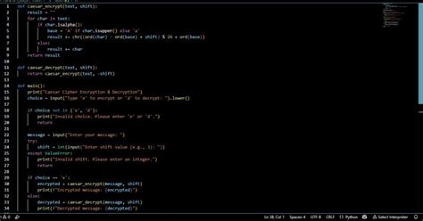 python internship cybersecurity encryption github caesarcipher