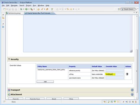 Weblogically Osb 11g Testing Owsm With Usernametoken Policy Oraclewssusernametokenservice