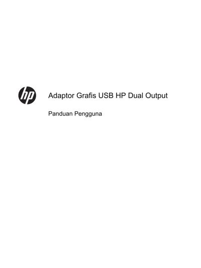 Adaptor Grafis Usb Hp Dual Output Panduan Pengguna