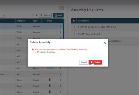 Deleting An Assembly Vector Knowledge Base