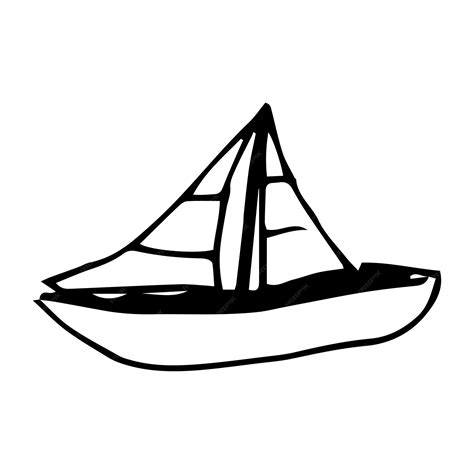 Premium Vector Single Vector Element Boat Sailboat On A White
