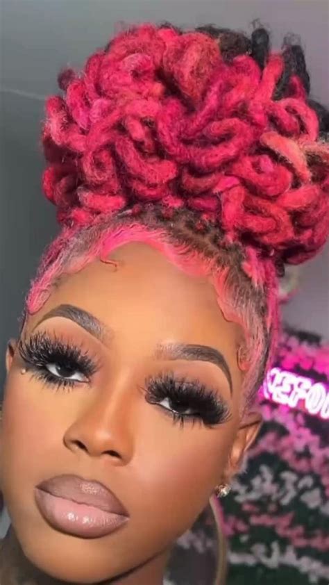 Loc Styles For Women Loc Ideas Dreadlocks Colored Loc Styles Loc Color Ideas Black Wom