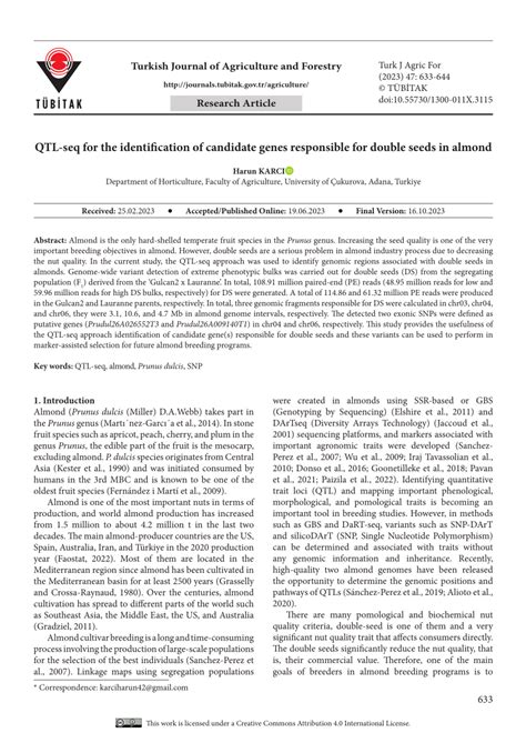 Pdf Qtl Seq For The Identification Of Candidate Genes Responsible For