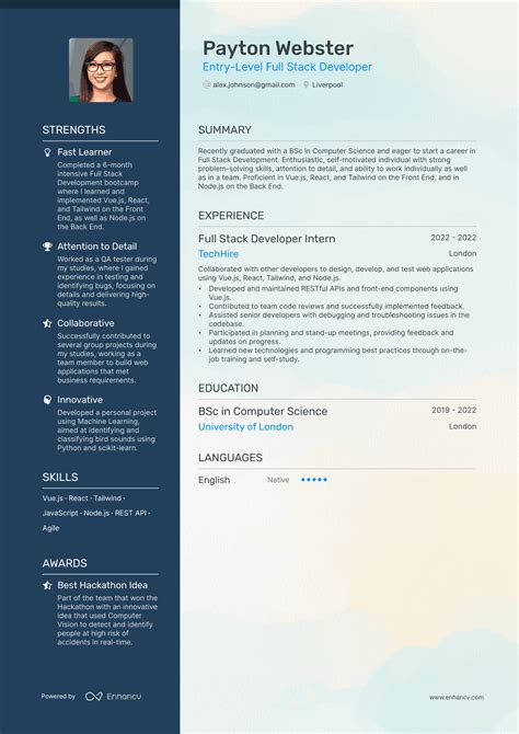 3 full stack developer cv examples for 2024