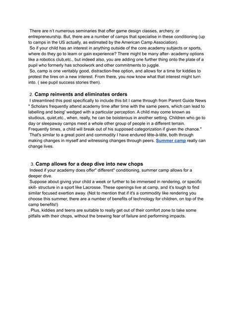 Ppt Summer Camp Benefits Powerpoint Presentation Free Download Id